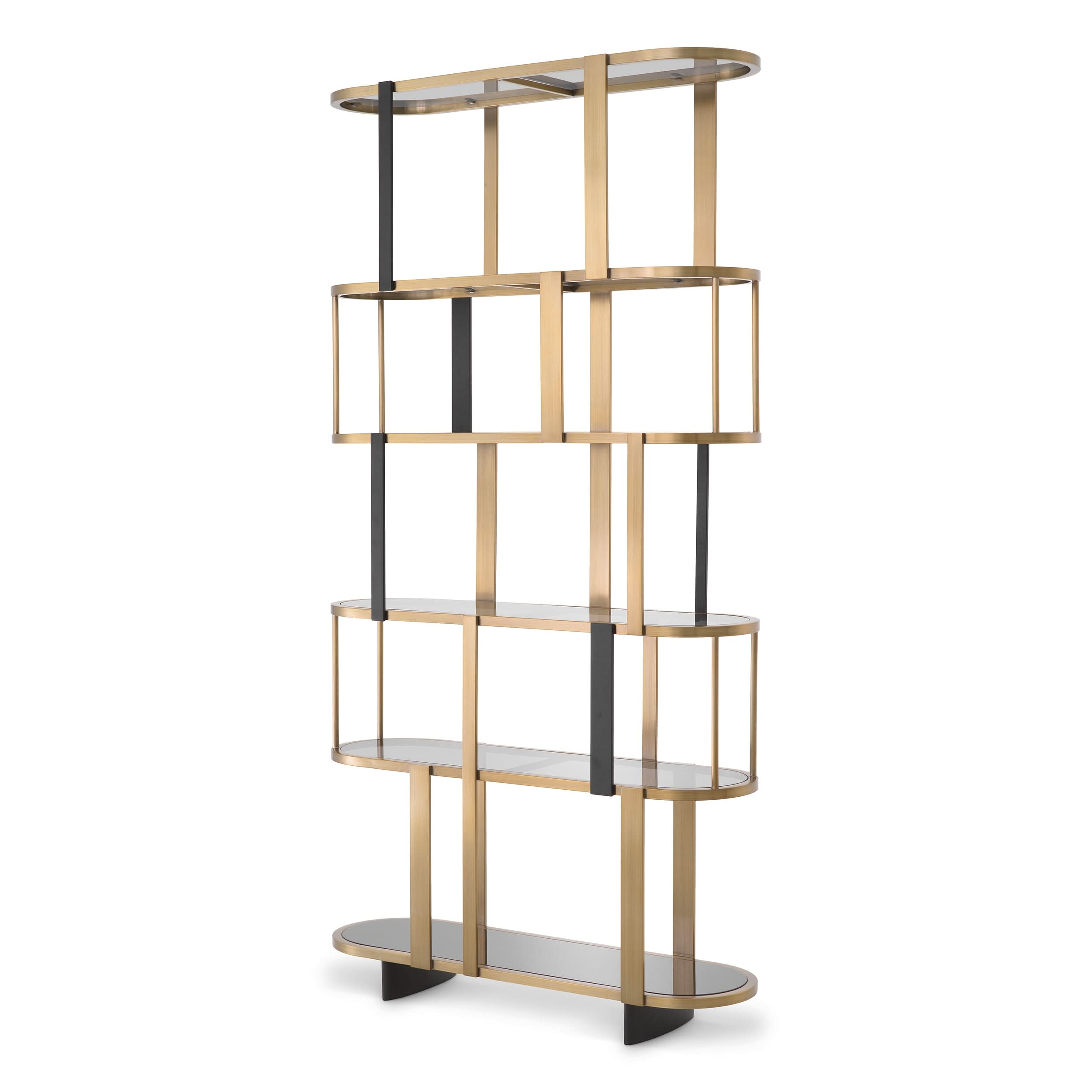 Eichholtz – Kabinett Clio rund (Brushed Brass | Smoke Glass) – HOMKA living