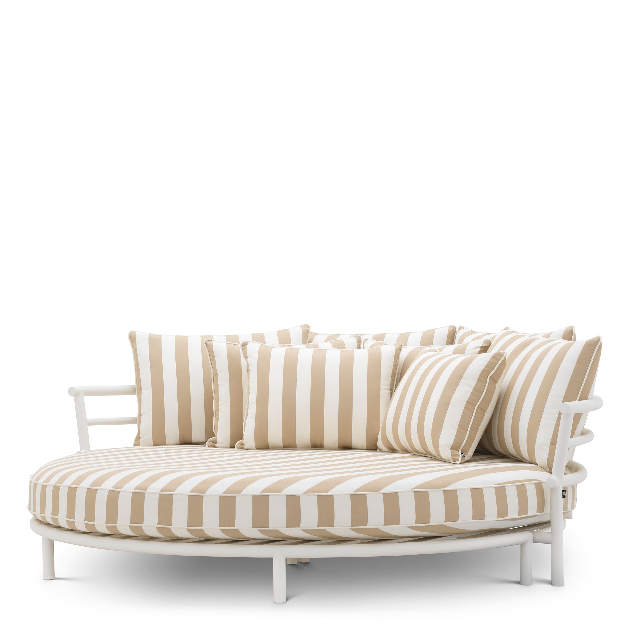 Eichholtz Outdoor Bed Laguno – Matte White | Florent Beige – HOMKA living